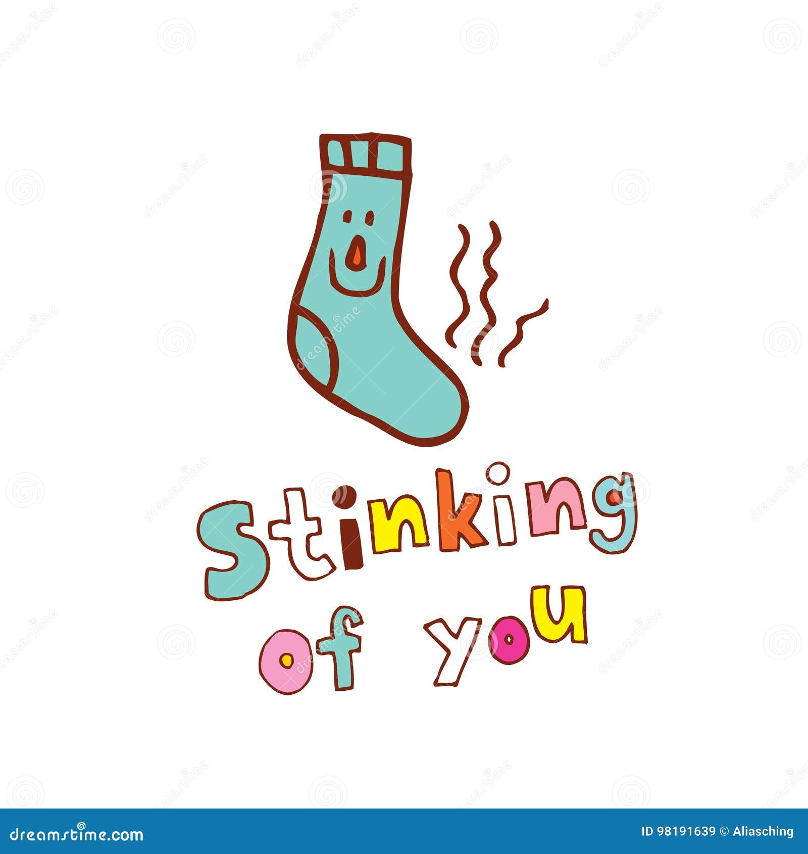 Stinking of you stock vector. Illustration of smelly - 98191639