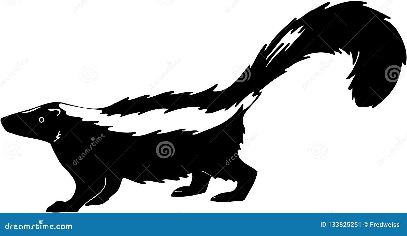 Stinktier-Stellungs-Illustration Vektor Abbildung - Illustration von ...