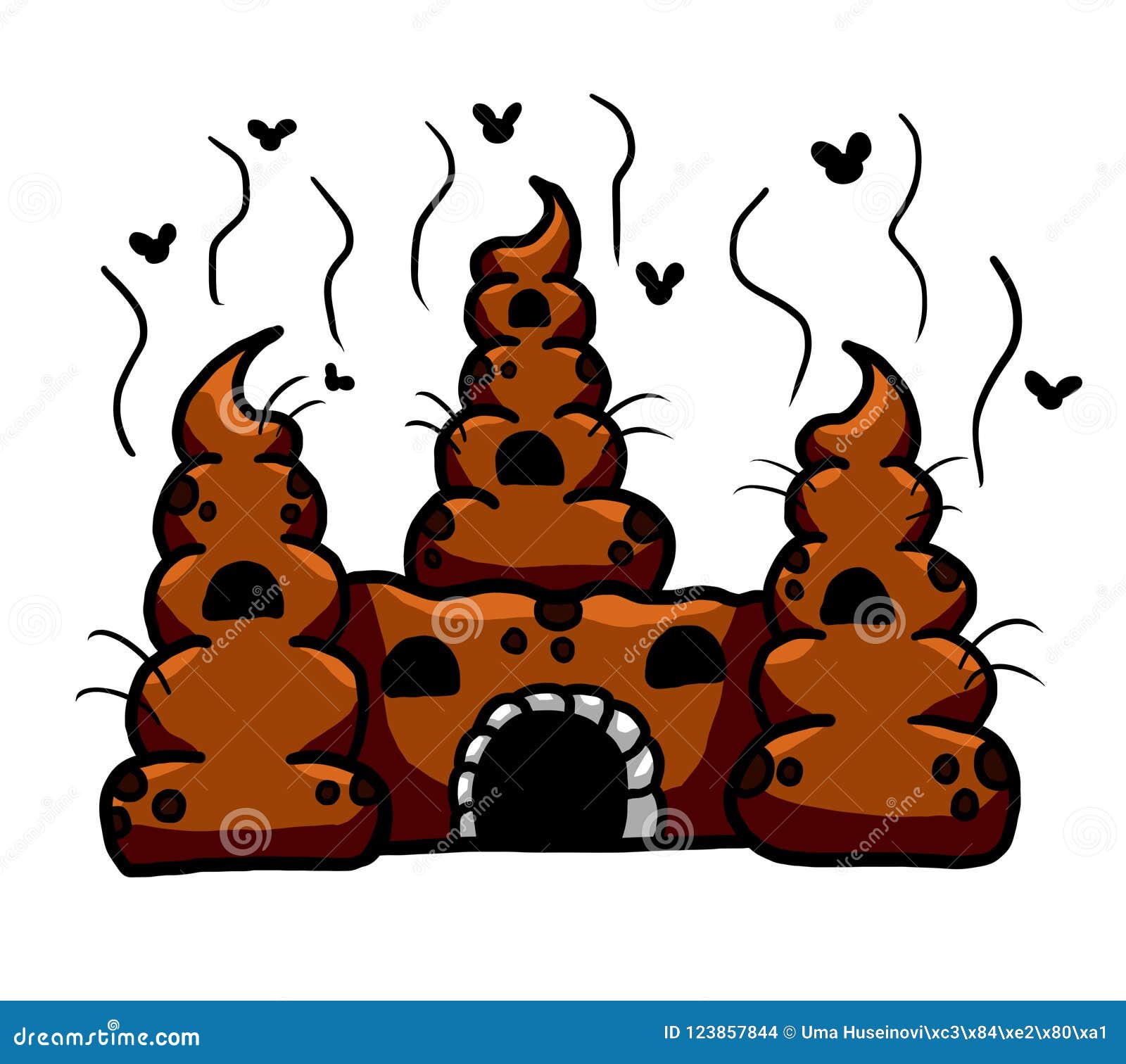Stinky Poop Castle stock illustration. Illustration of stinky - 123857844