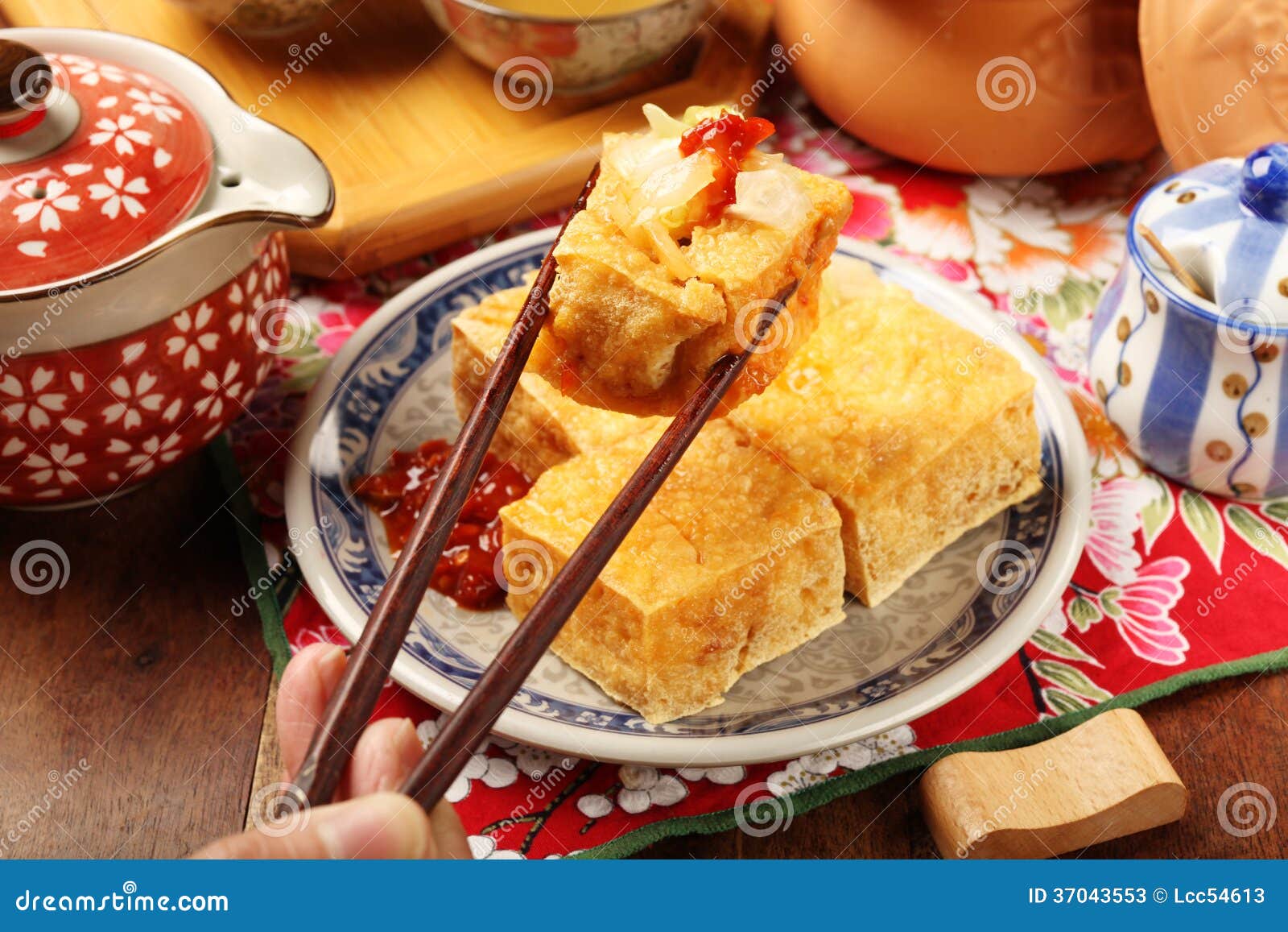 Stinky tofu stock image. Image of vegetarian, deep, fried - 37043553
