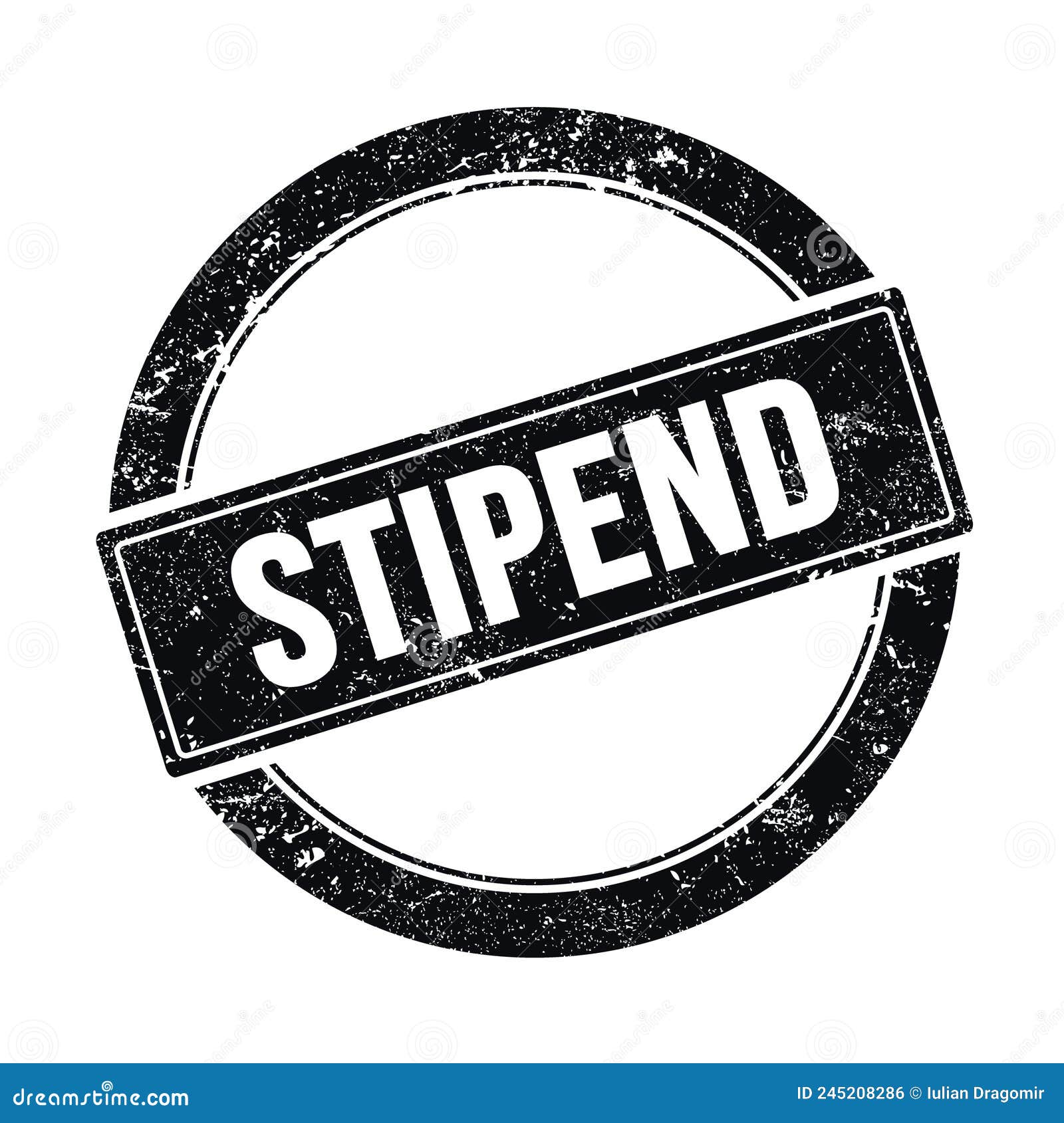 STIPEND Text On Green Round Grungy Stamp Stock Photography ...