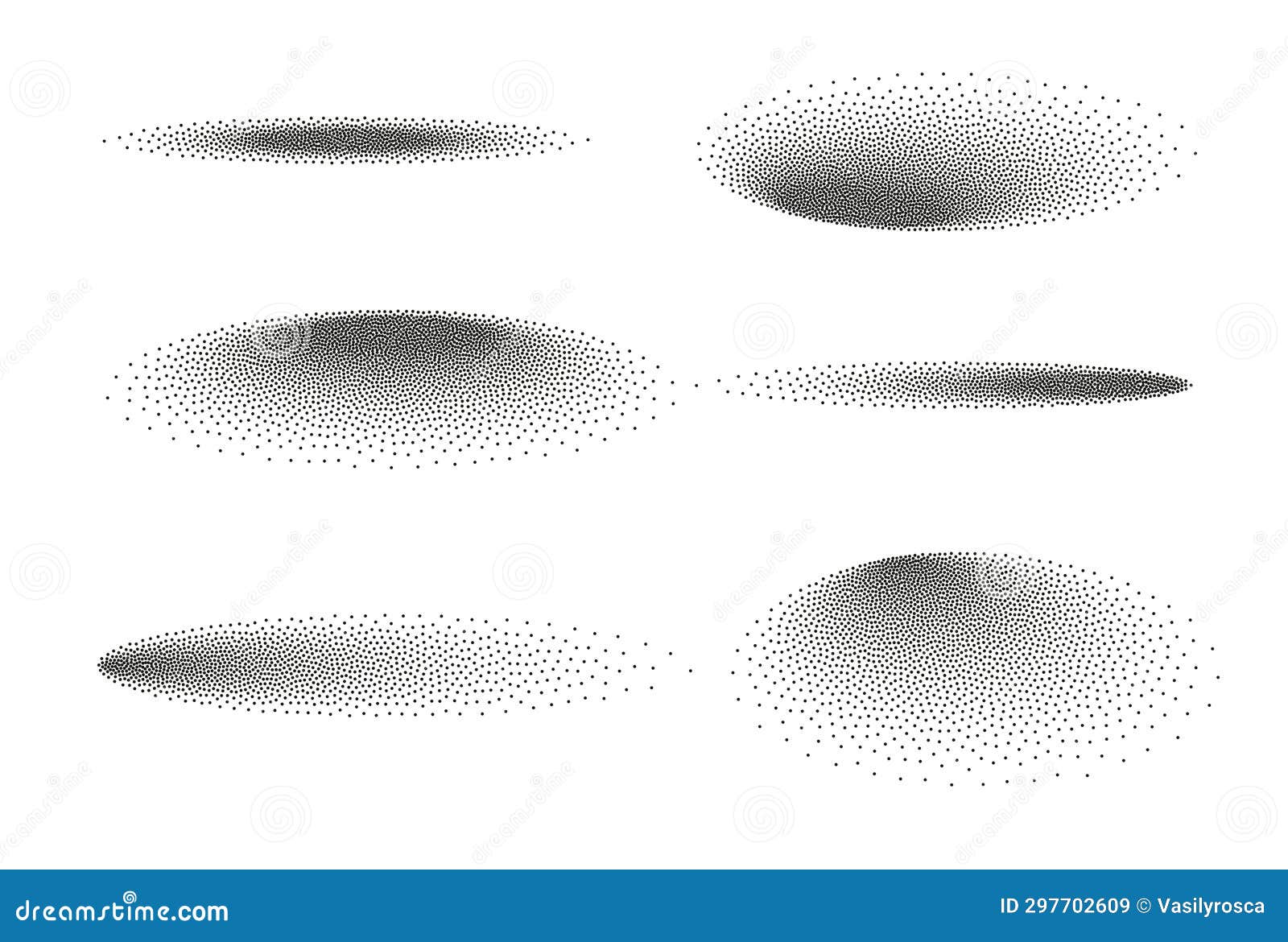 Stipple Gradient Oval Shadow Circle. Shadow Effect Texture Ball Dot Background Design Frame ...