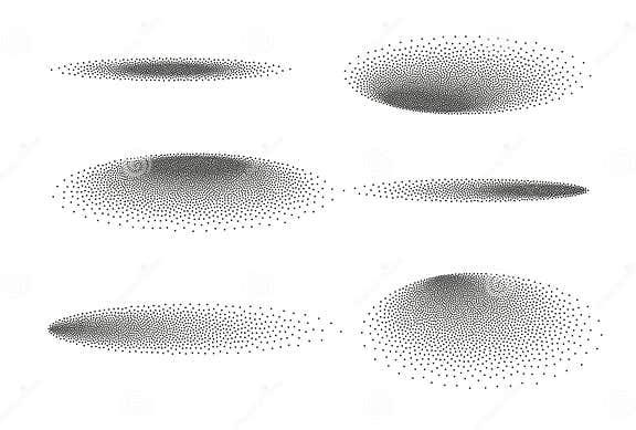 Stipple Gradient Oval Shadow Circle. Shadow Effect Texture Ball Dot ...