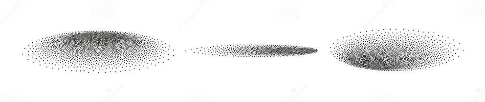 Stipple Gradient Oval Shadow Circle. Shadow Effect Texture Ball Dot ...