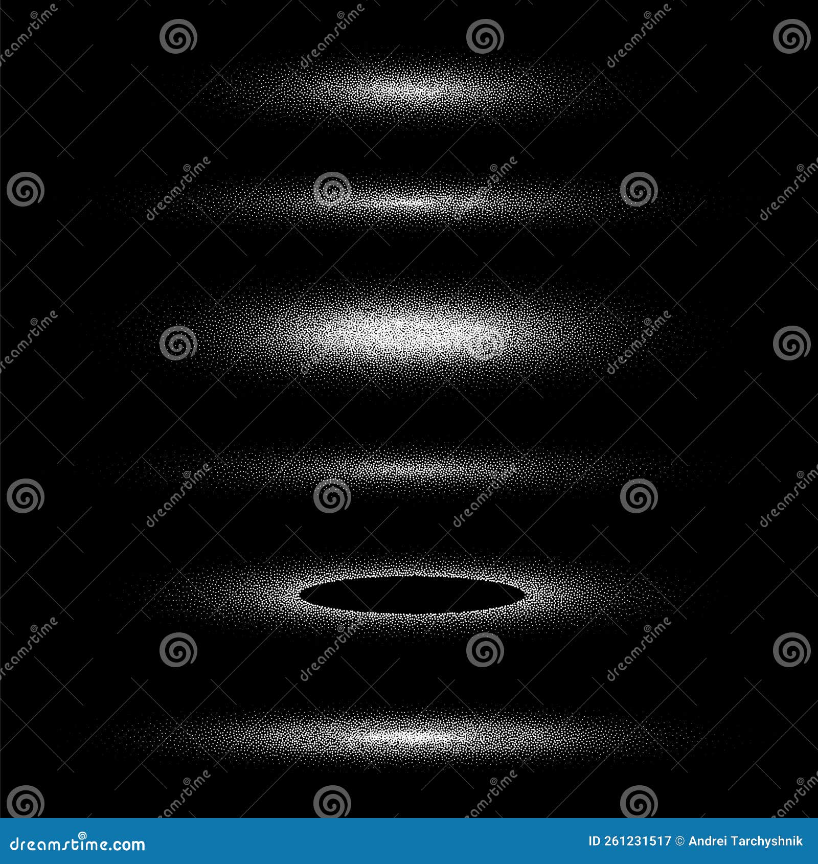 Stipple Shadows Set, Dotted Design Elements. Fading Gradient. Stippling ...