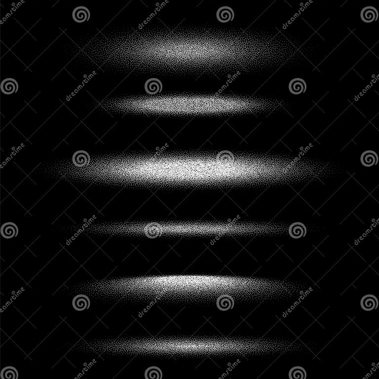 Stipple Shadows Set, Dotted Design Elements. Fading Gradient. Stippling ...