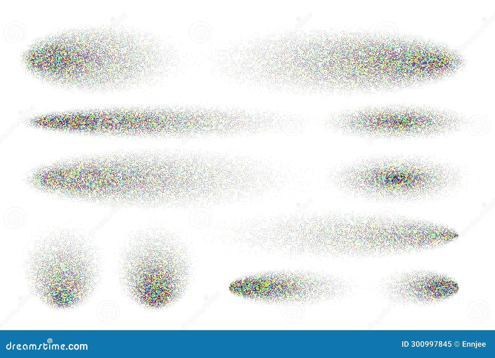 Stipple Shadows Set, Dotted Design Elements. Fading Gradient. Stippling ...