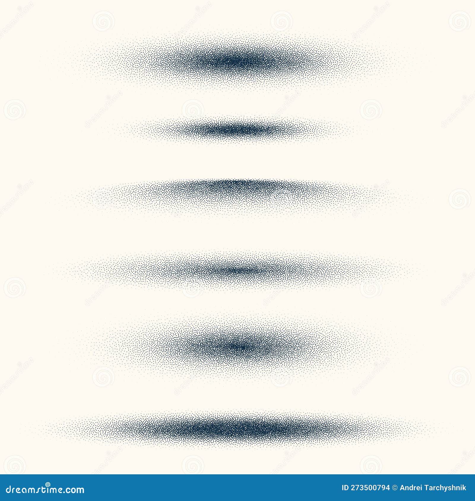 Stipple Shadows Set, Vintage Dotted Design Elements. Fading Gradient ...