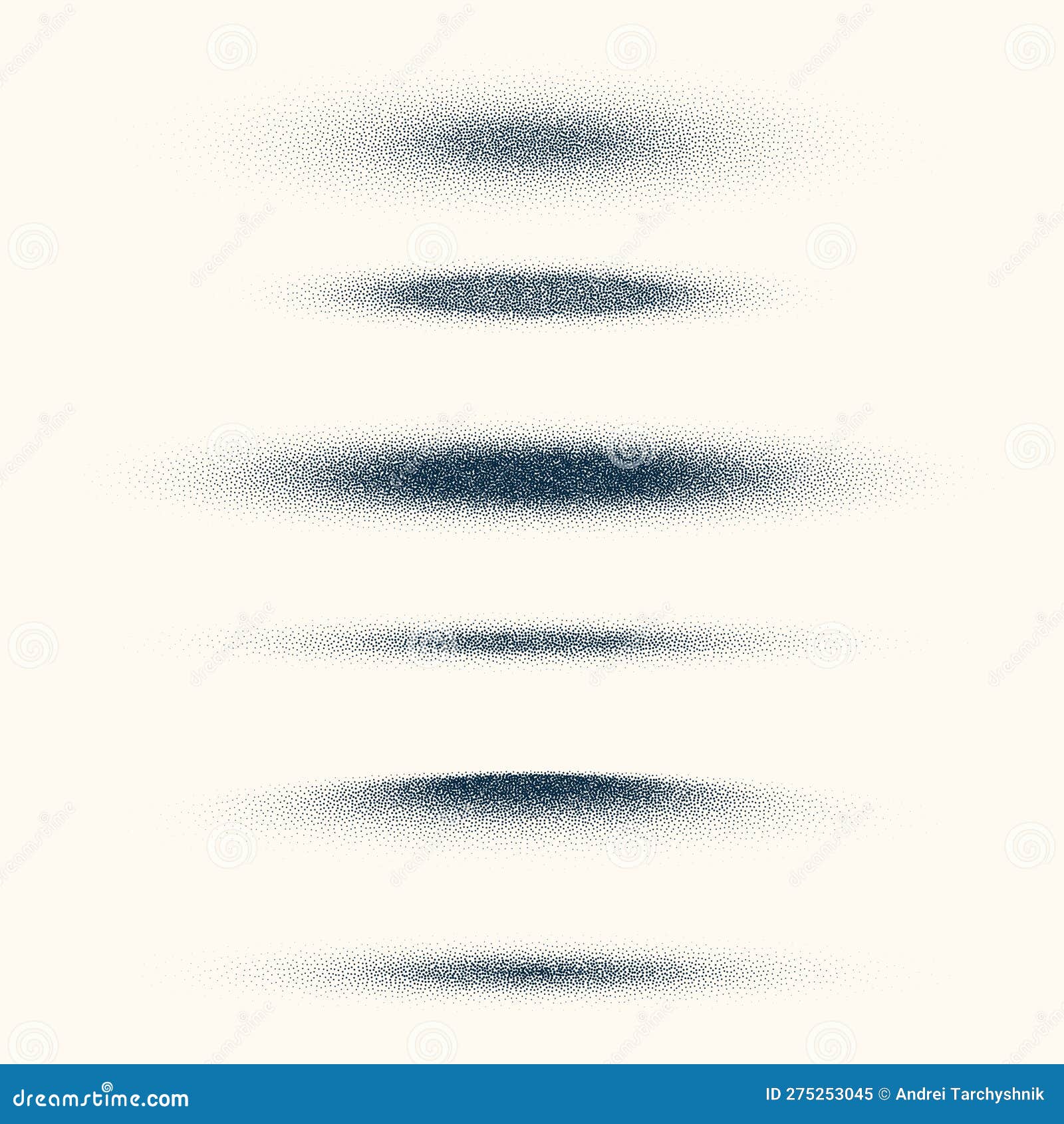 Stipple Shadows Set, Vintage Dotted Design Elements. Fading Gradient ...