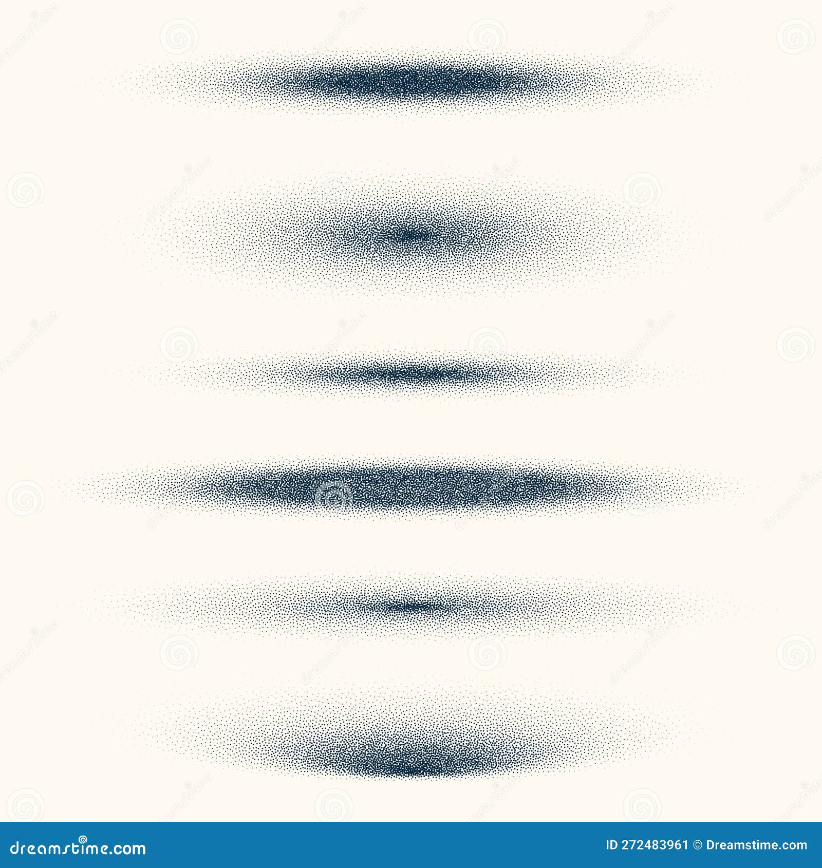 Stipple Shadows Set, Vintage Dotted Design Elements. Fading Gradient ...