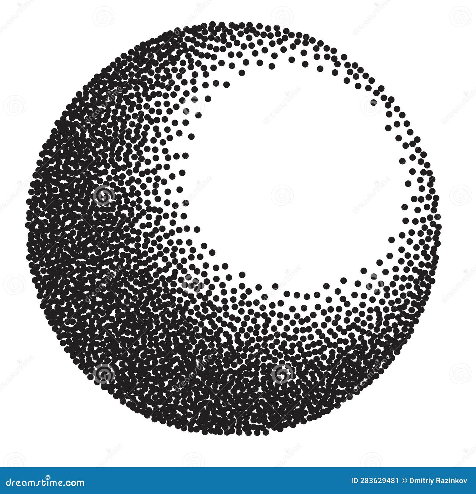 Stipple Sphere Isolated on White. Stock Vector - Illustration of dust ...