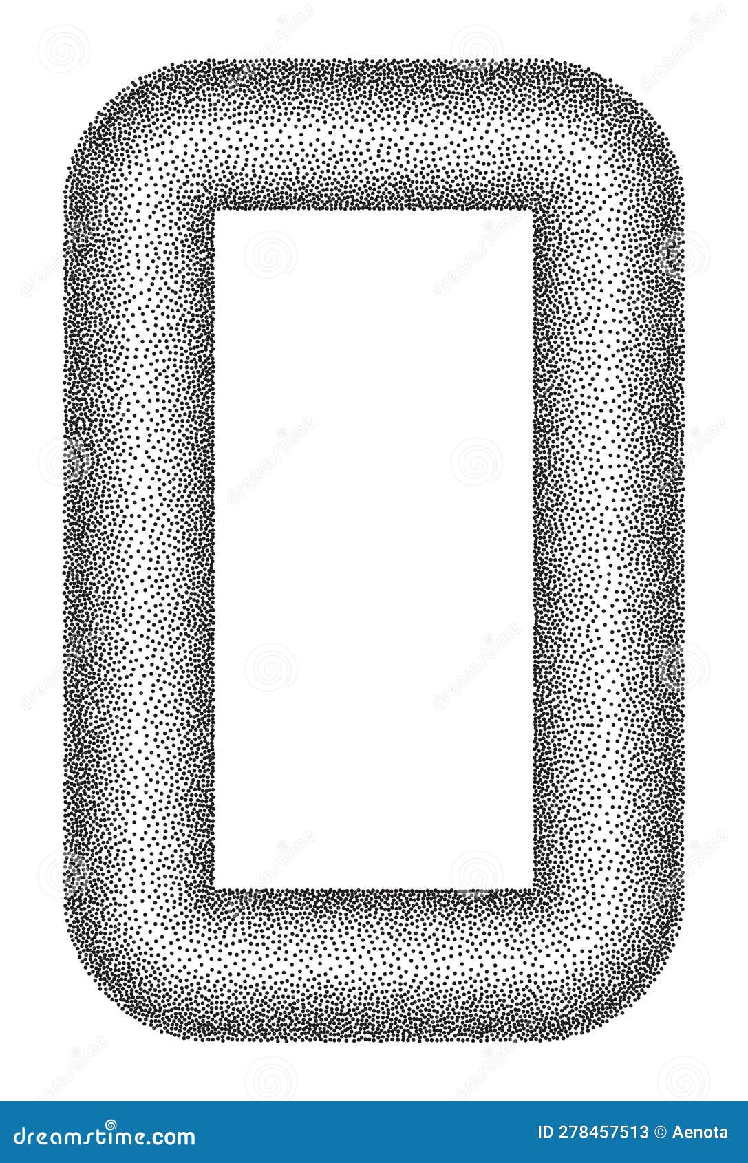 Stippled Rectangular Frame Vector Illustration Stock Vector ...