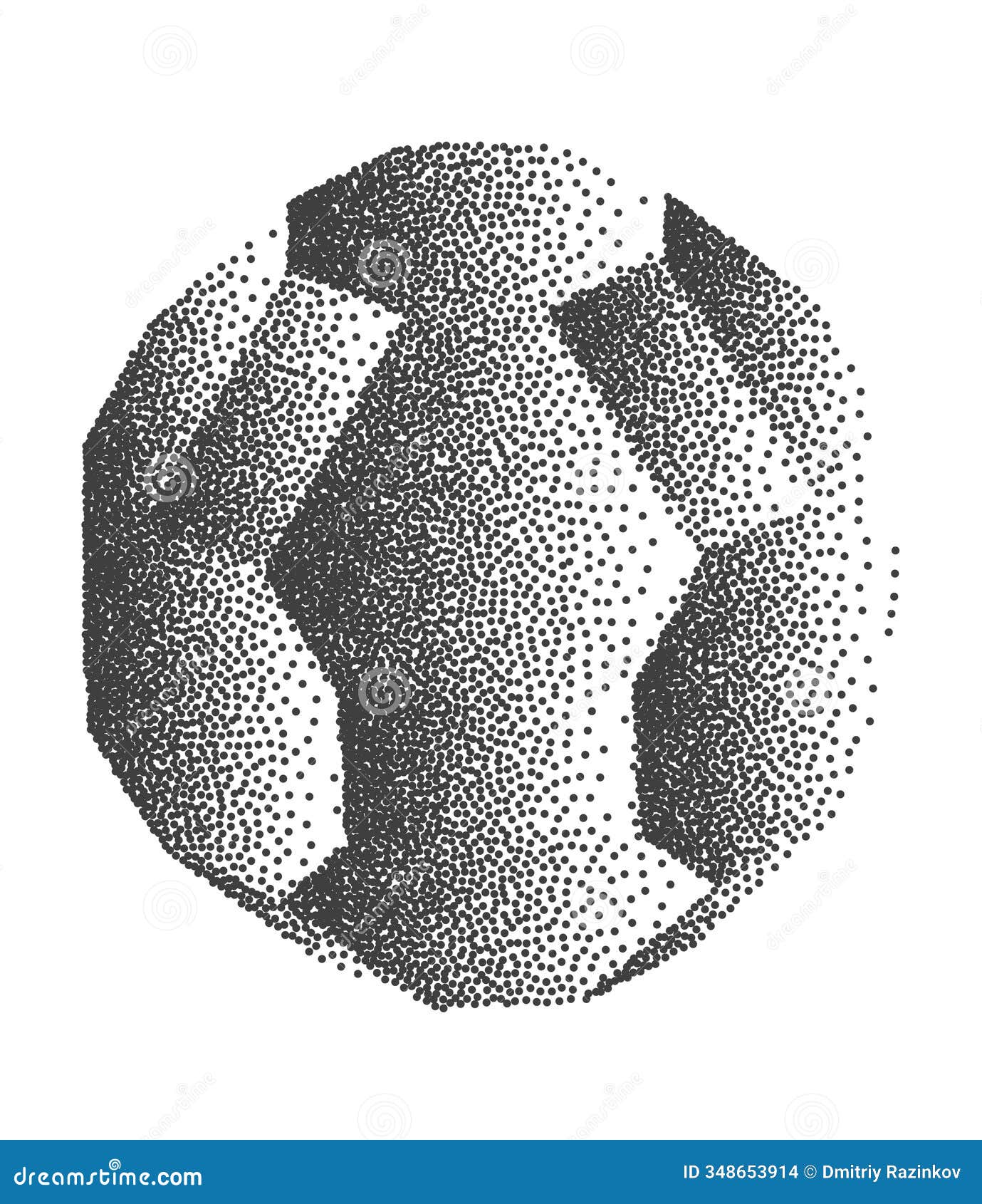 Stippled Soccer Ball Texture in Black and White Vector Stock Photo ...