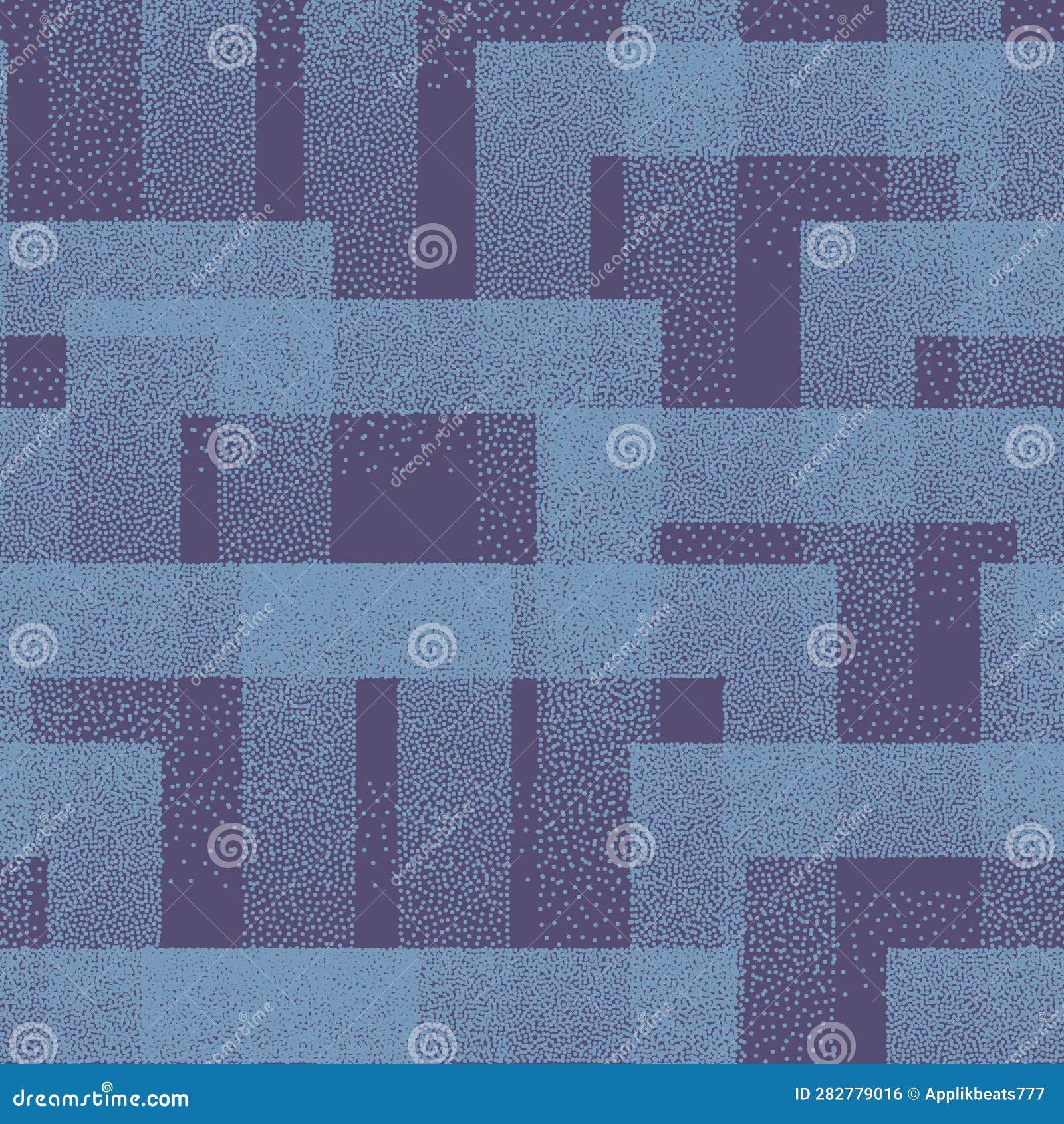 Stippled Squares Texture Trendy Seamless Pattern Blue Abstract Art ...