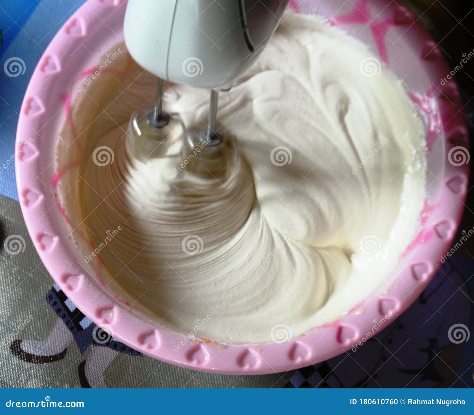 Stir the Cake Mixture with a Mixer Stock Photo - Image of background ...
