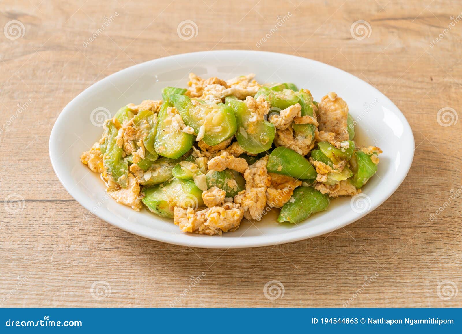 Stir Fried Angled Gourd with Egg Stock Image - Image of asia, asian ...