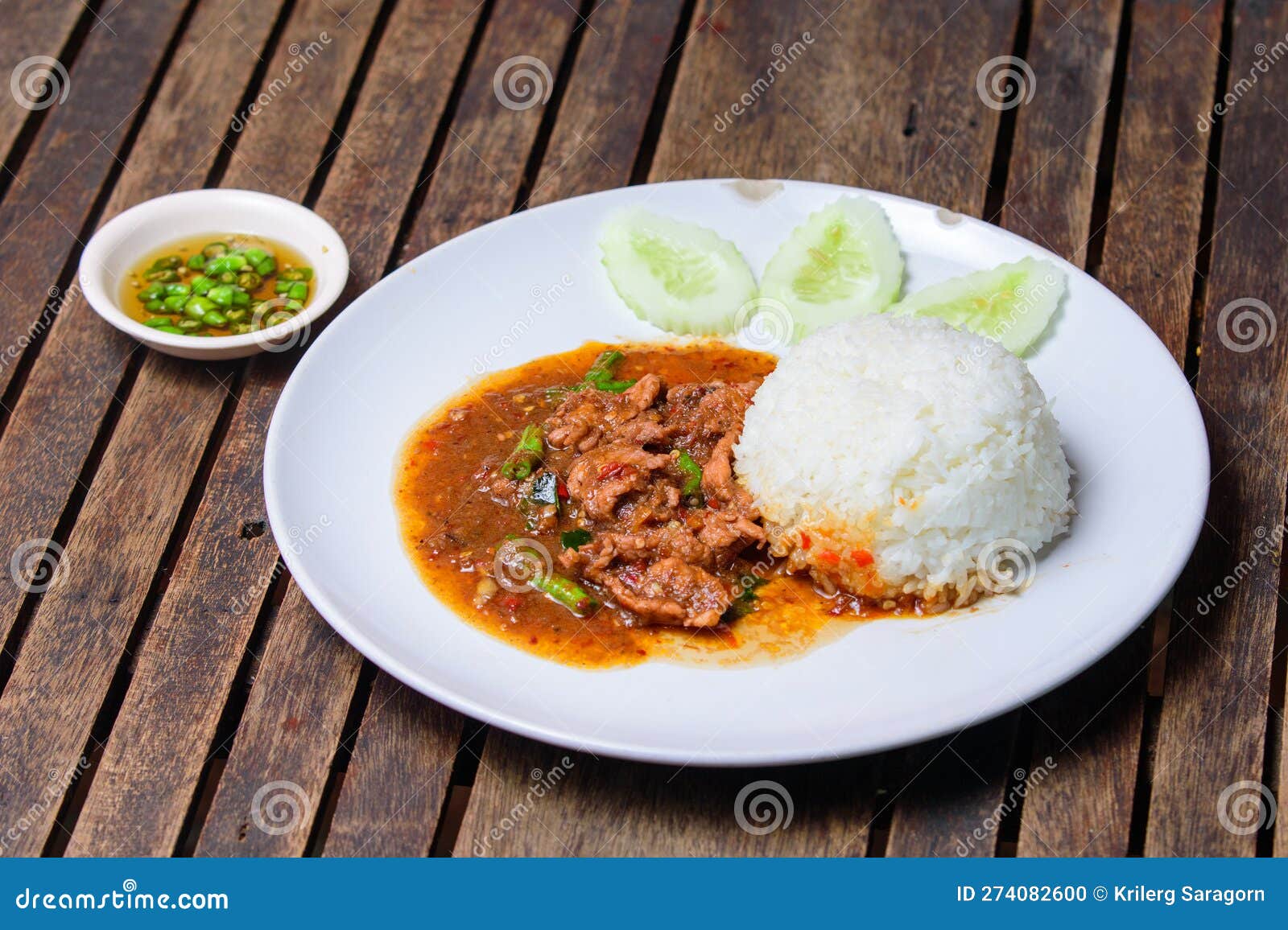 Stir Fried Beef with Holy Basil on White Dish. Stock Photo - Image of ...