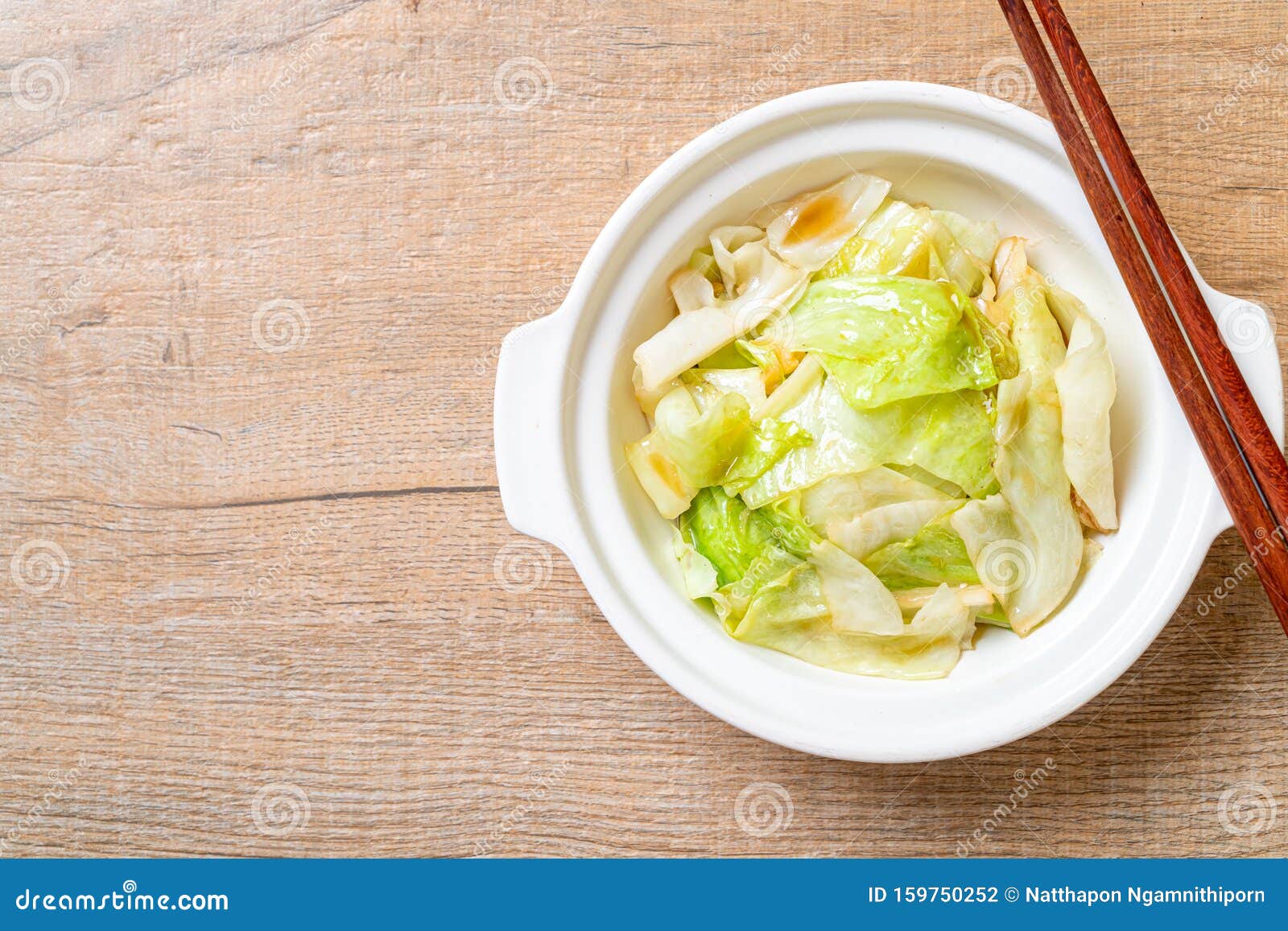 Stir-Fried Cabbage with Fish Sauce Stock Photo - Image of dish ...