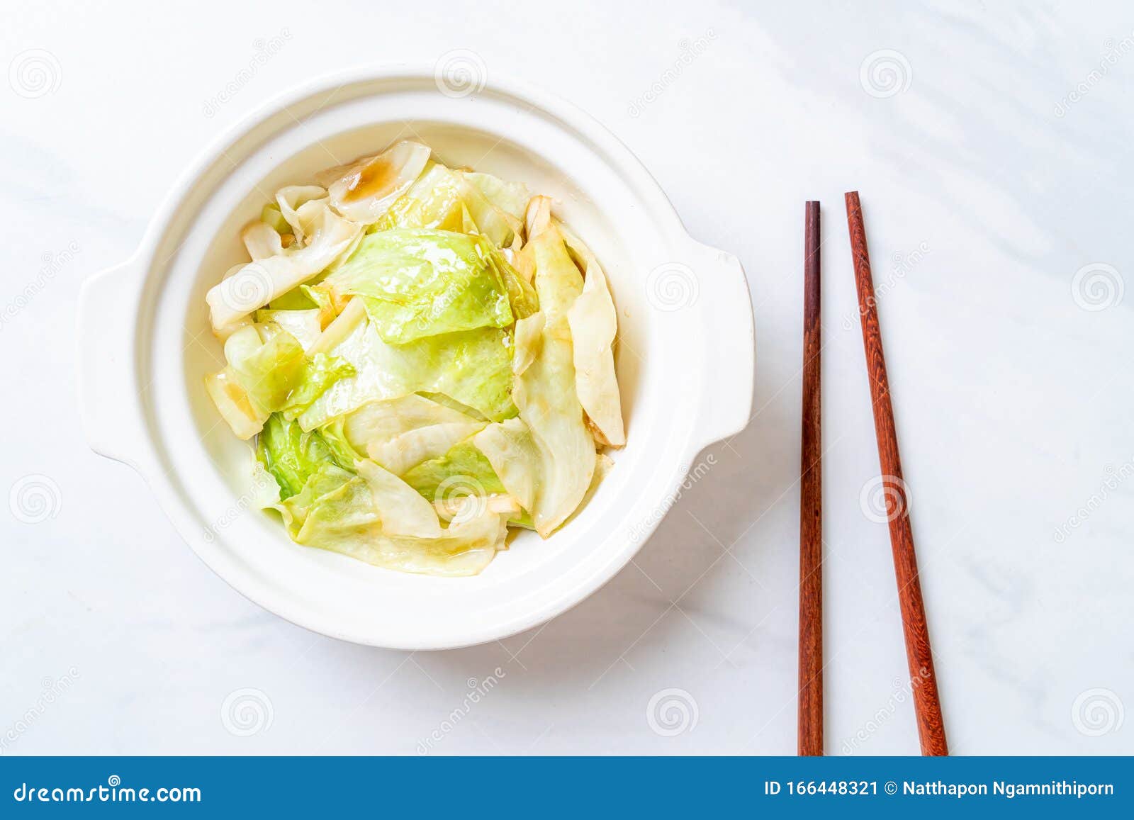 Stir-Fried Cabbage with Fish Sauce Stock Image - Image of dinner, food ...