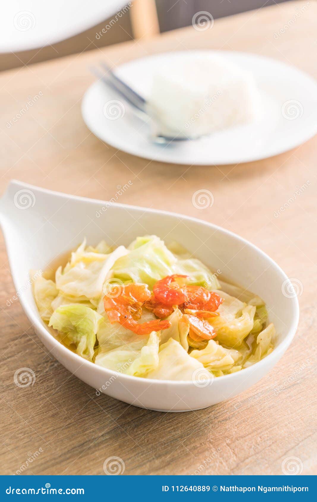 Stir Fried Cabbage with Fish Sauce Stock Image - Image of tasty ...