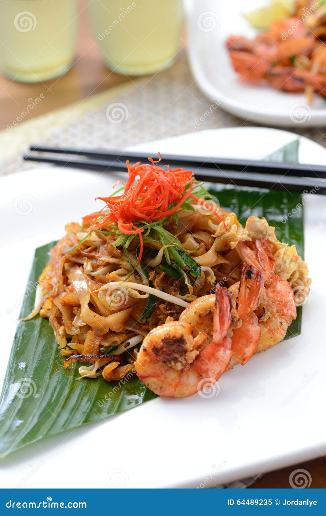Stir fried char kuey teow stock image. Image of food - 64489235
