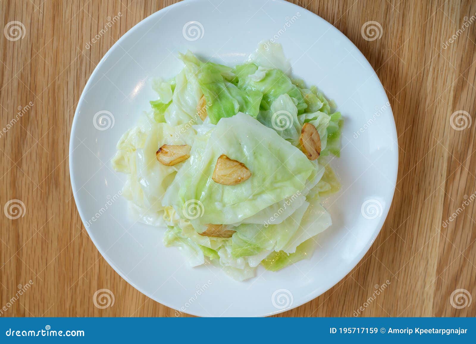 Stir-fried Chinese Cabbage with Garlic Stock Image - Image of daeng ...