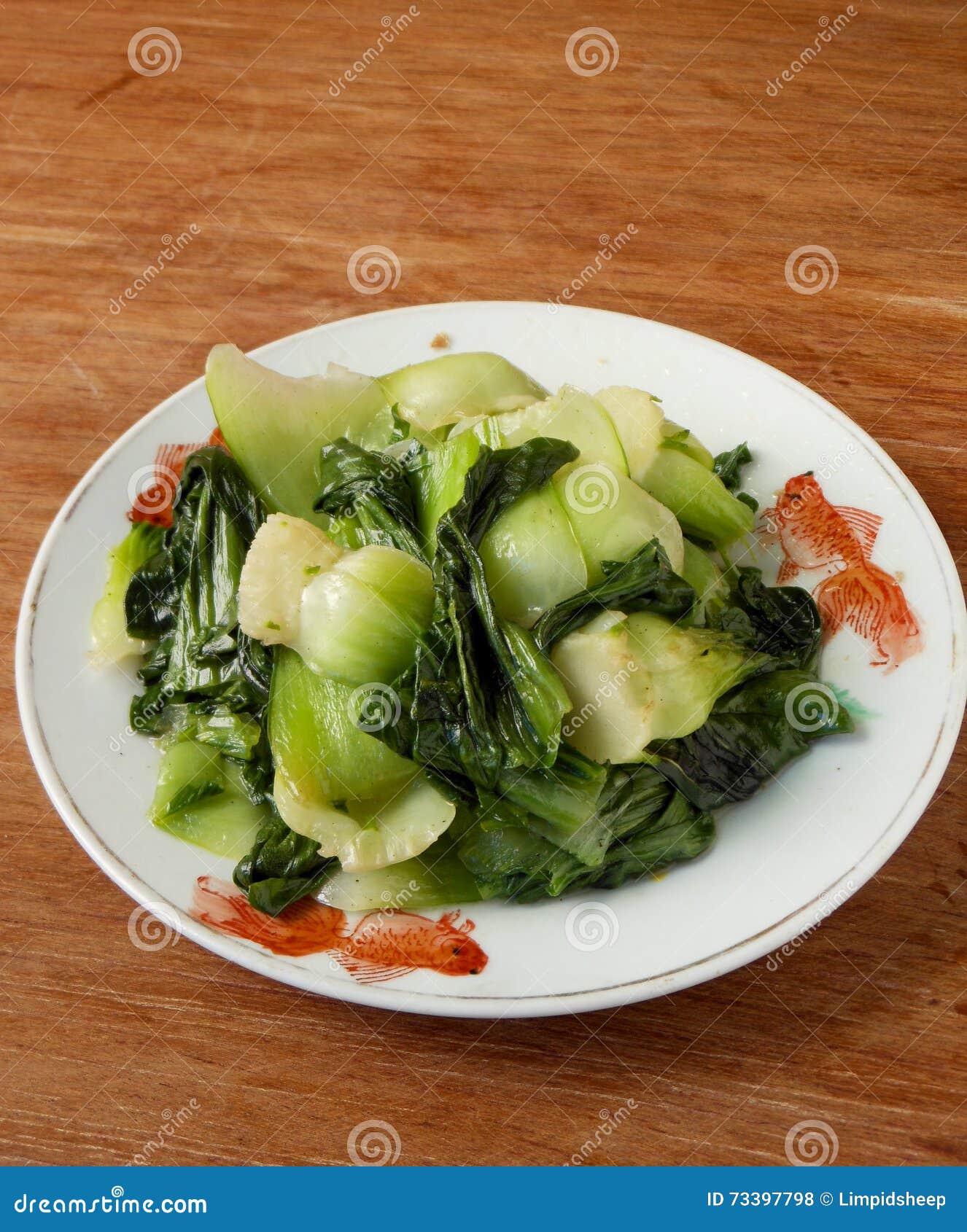 Stir-fried Chinese Spoon Cabbage Leaf Vegetable Stock Photo - Image of ...