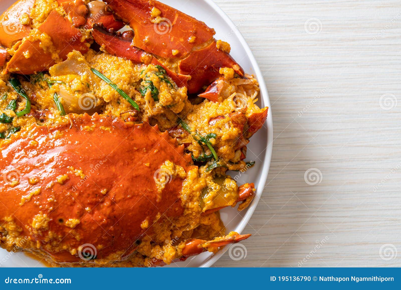 Stir Fried Crab with Curry Powder Stock Photo - Image of eating, dinner ...