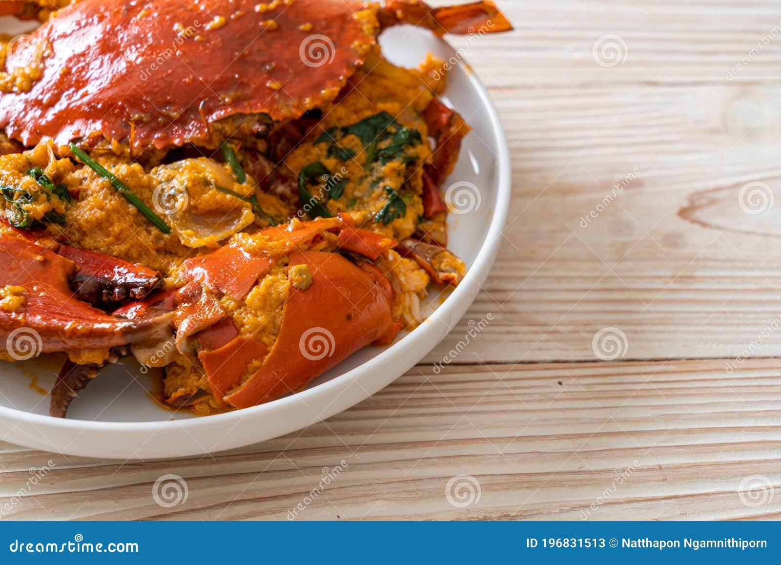 Stir Fried Crab with Curry Powder Stock Image - Image of intense ...