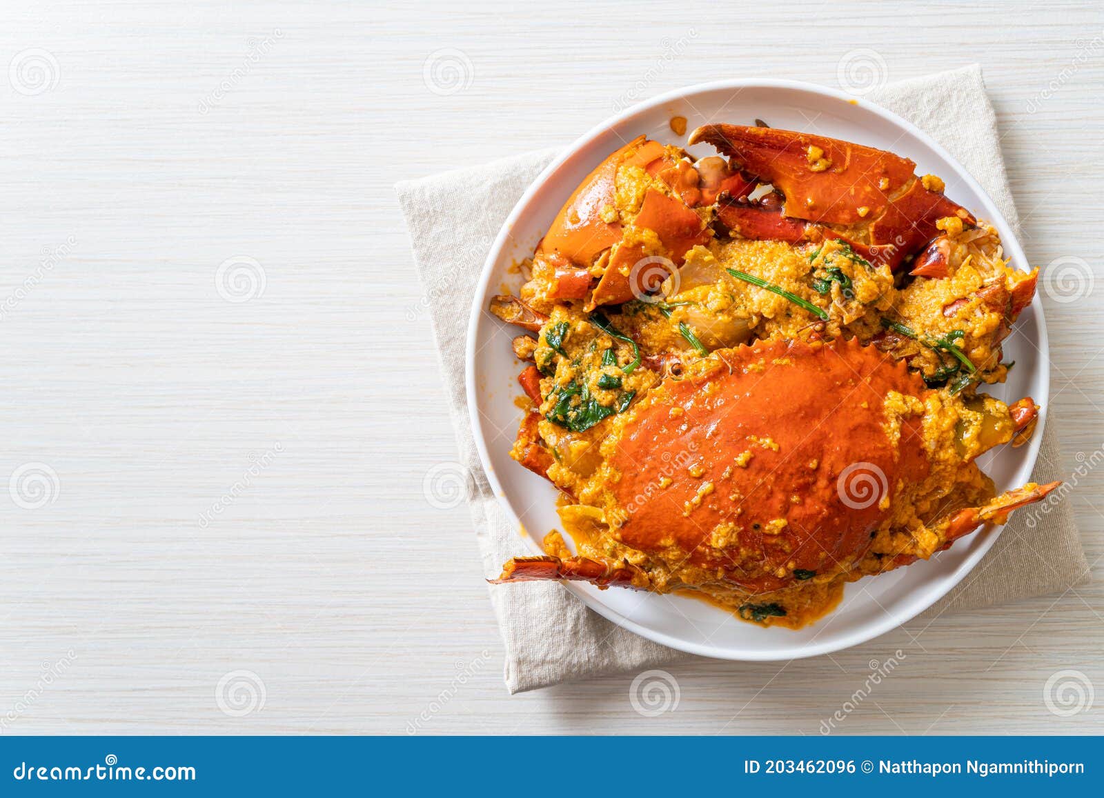 Stir Fried Crab with Curry Powder Stock Photo - Image of health, eating ...
