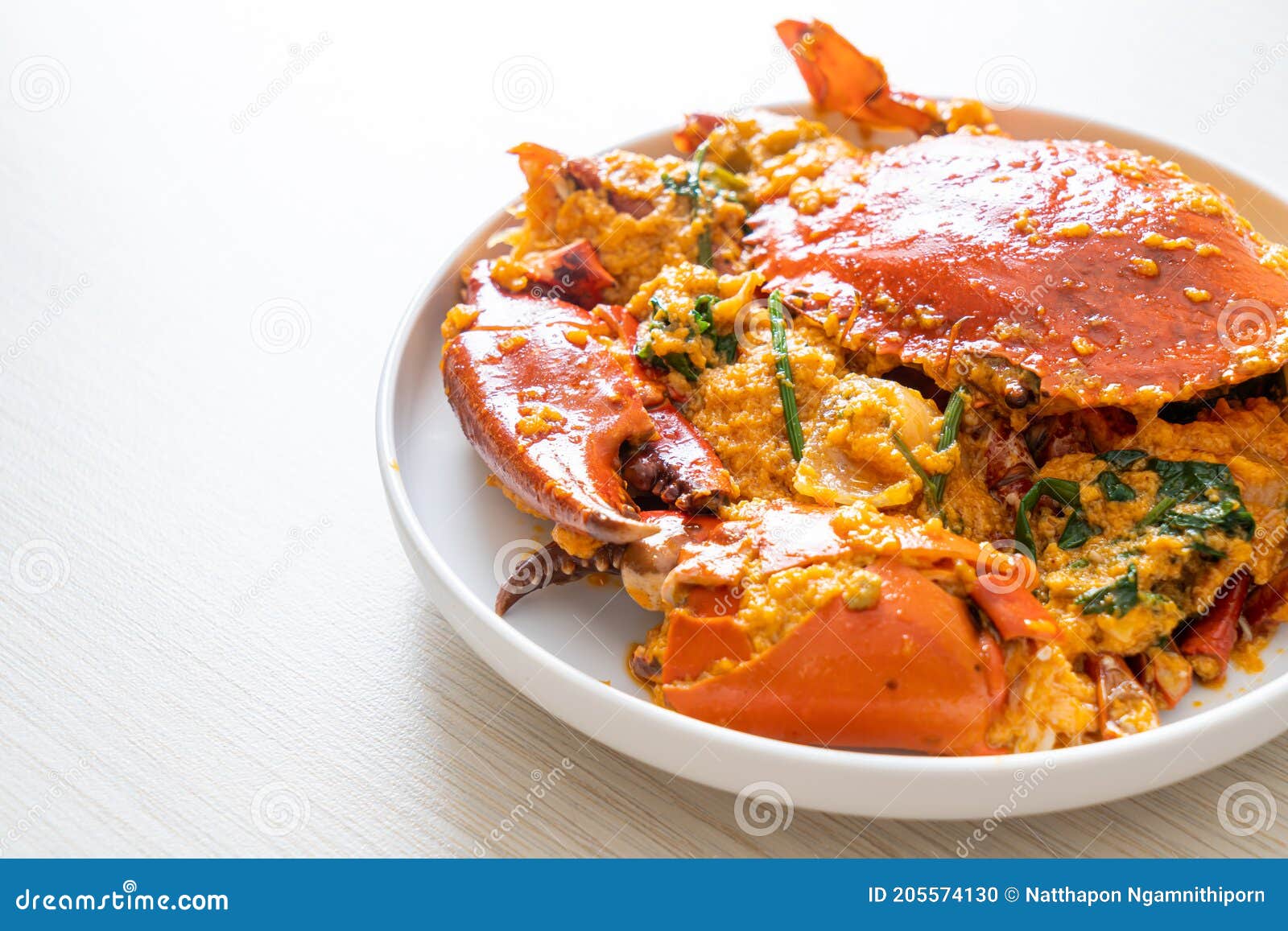 Stir Fried Crab with Curry Powder Stock Photo - Image of dinner ...