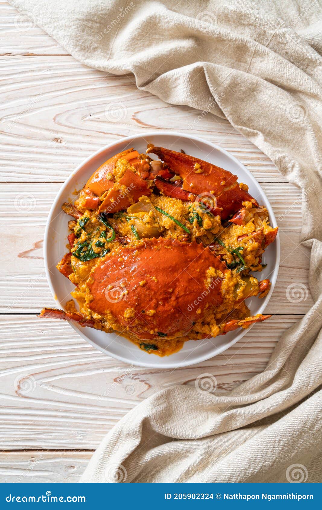 Stir Fried Crab with Curry Powder Stock Photo - Image of crab, orange ...