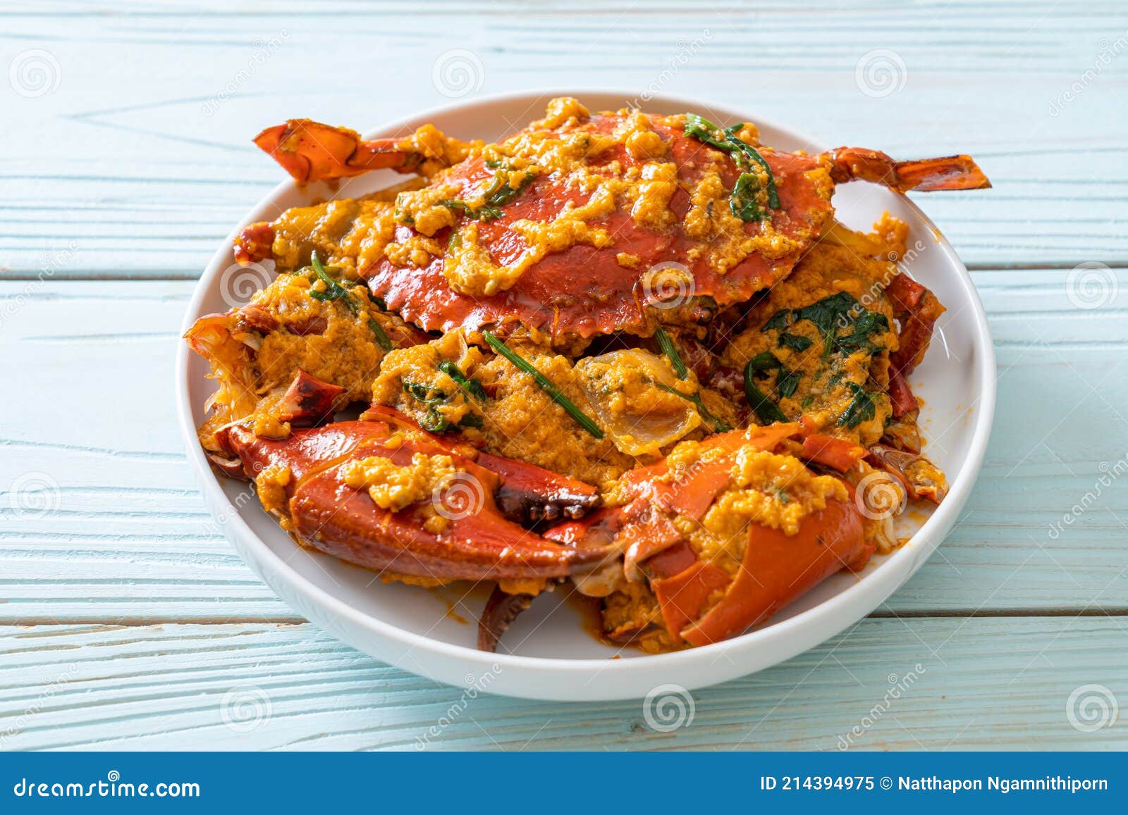 Stir Fried Crab with Curry Powder Stock Image - Image of intense ...