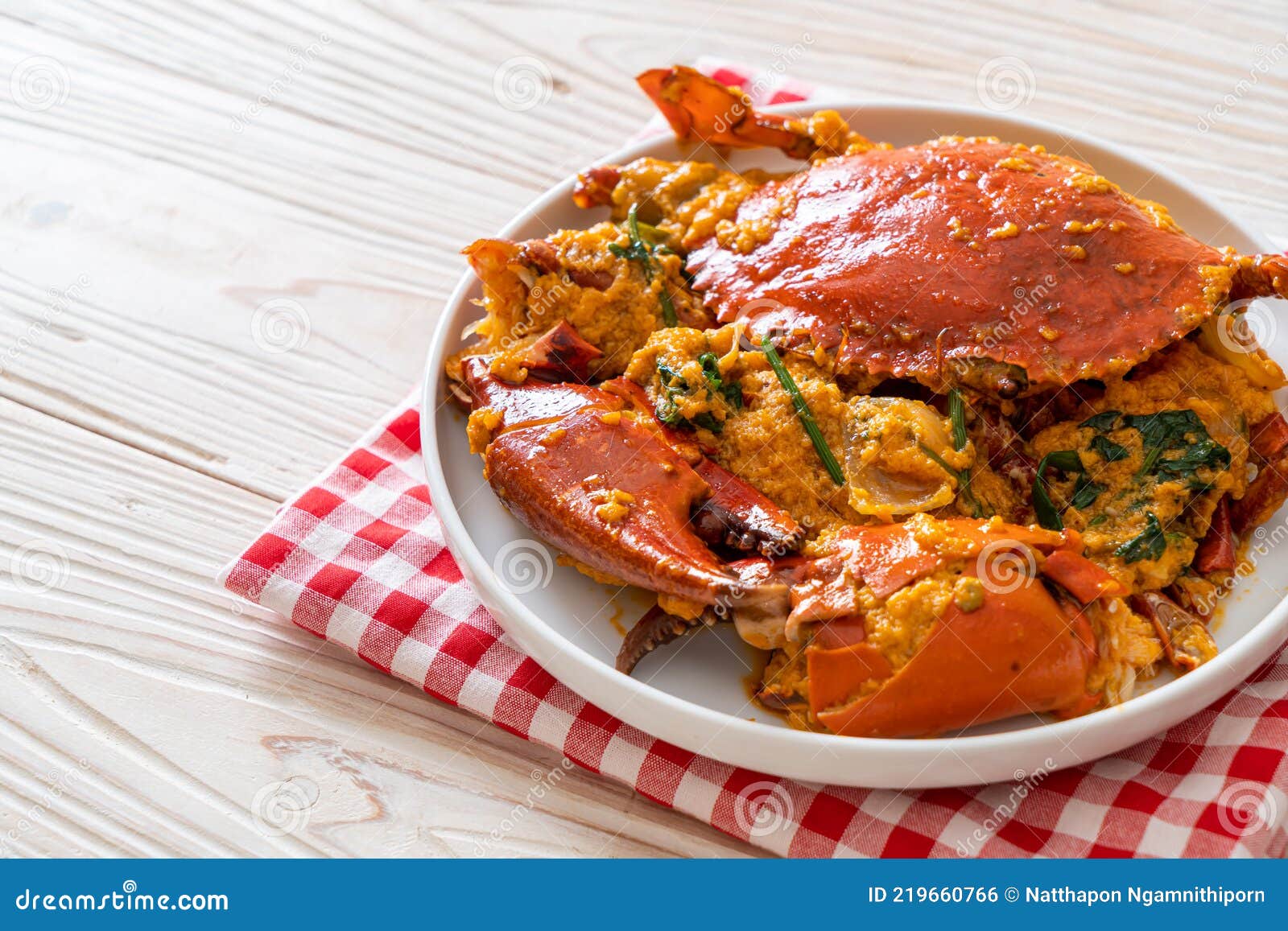 Stir Fried Crab with Curry Powder Stock Photo - Image of menu, curry ...