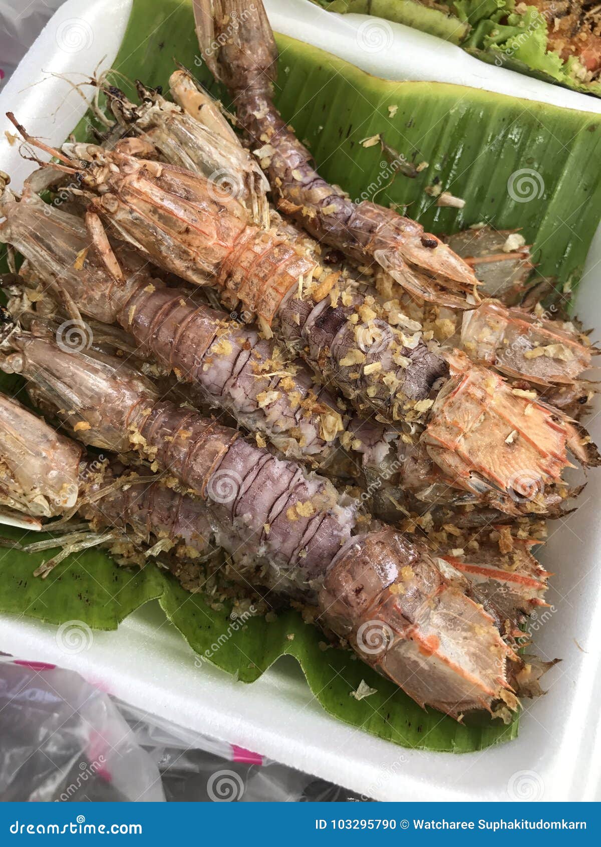 Stir Fried Crayfish with Garlic. Stock Photo - Image of closeup, crispy ...