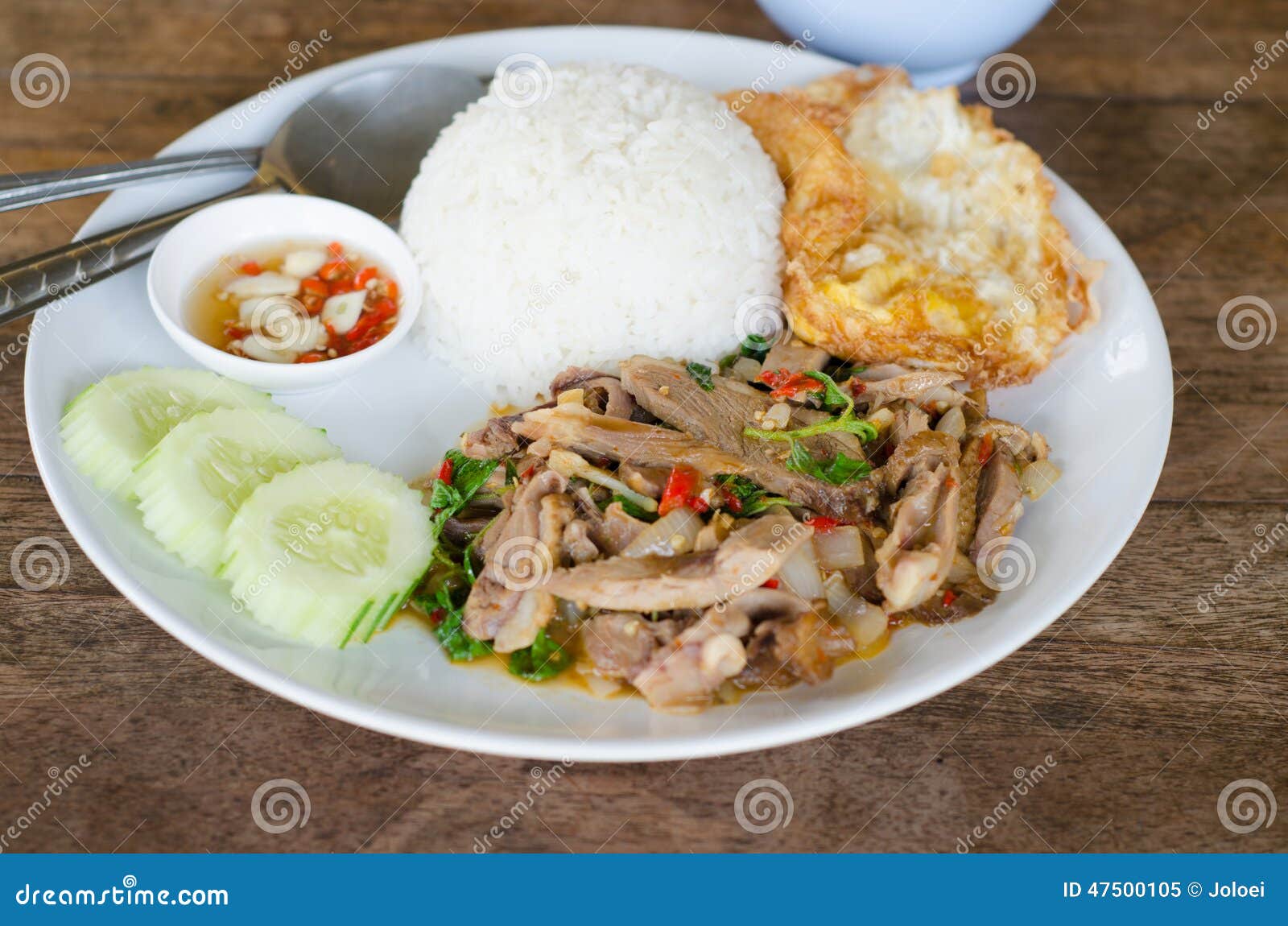 Stir Fried Duck with Holy Basil Stock Image - Image of roast, thai ...