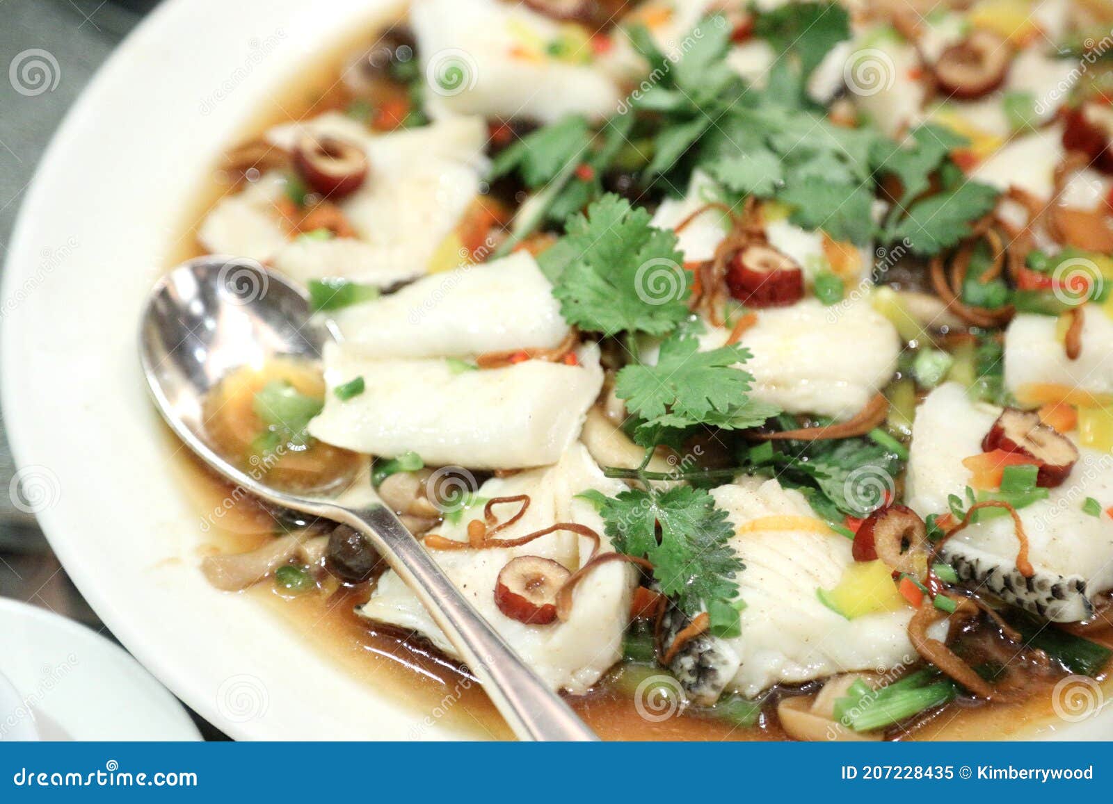 Stir Fried Fish stock image. Image of plate, fish, sauce - 207228435