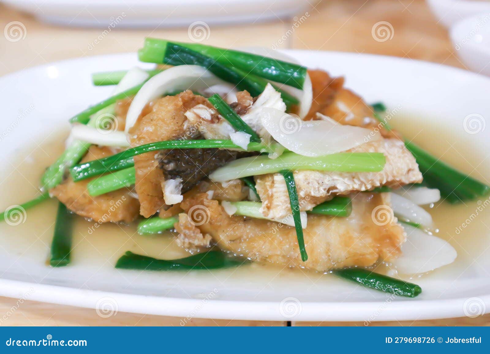Stir Fried Fish with Vegetableor Fried Fish in Gravy Stock Photo ...