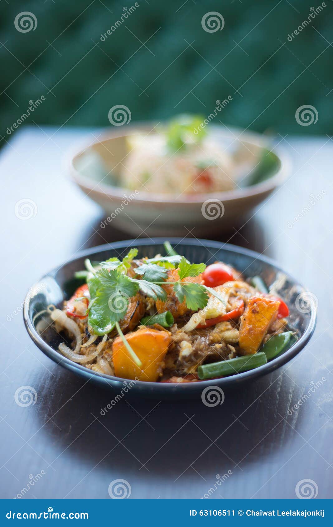 Stir fried grass noodle. stock image. Image of curry - 63106511