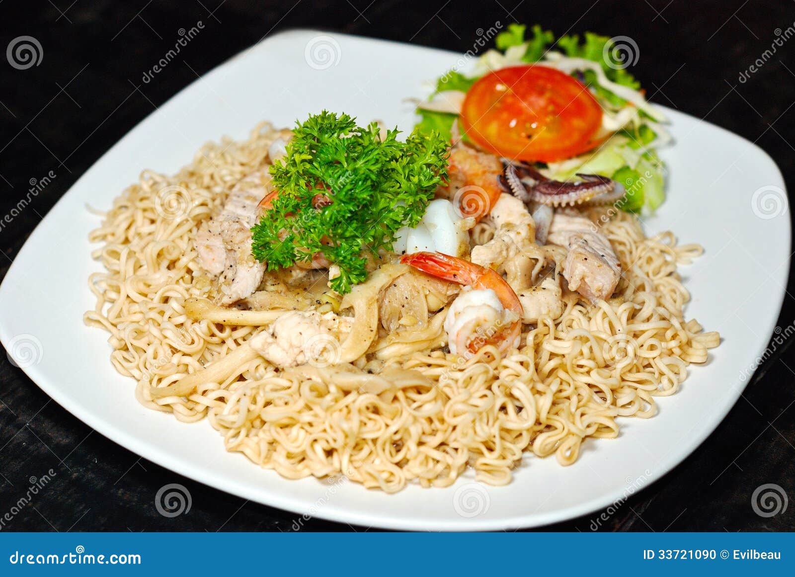 Stir fried instant noodles stock photo. Image of closeup - 33721090