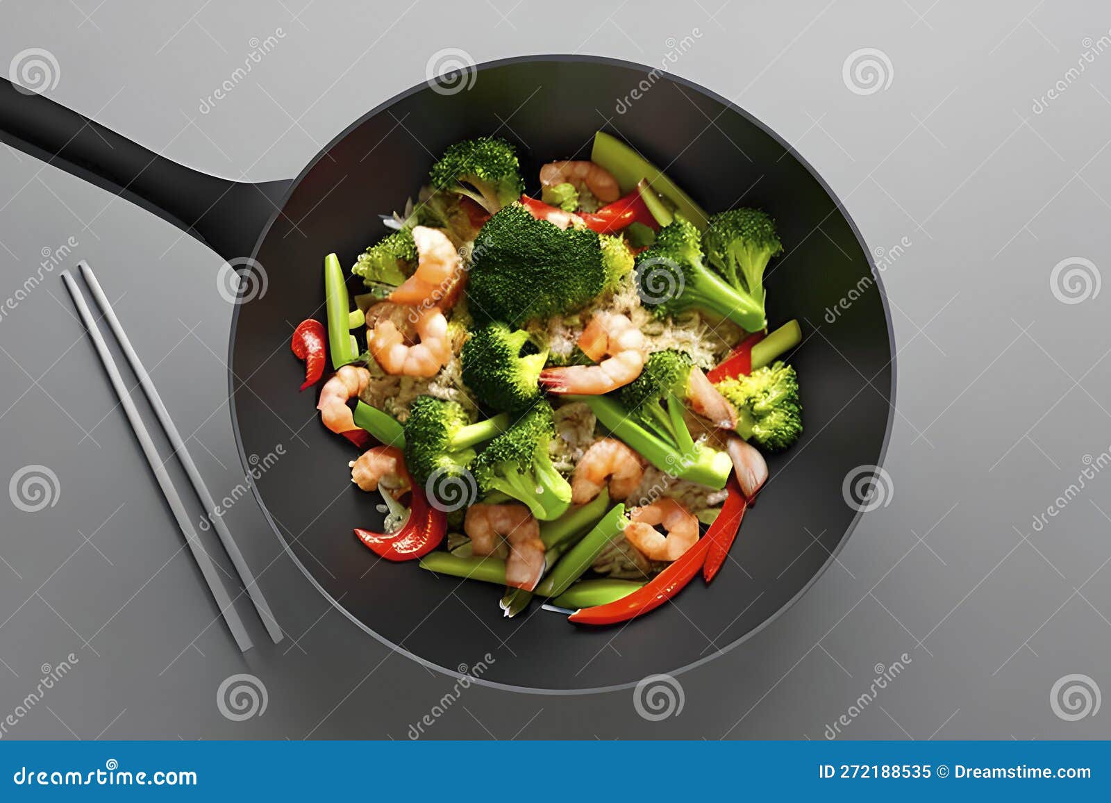 Stir Fried Mixed Vegetables in a Wok Stock Illustration - Illustration ...