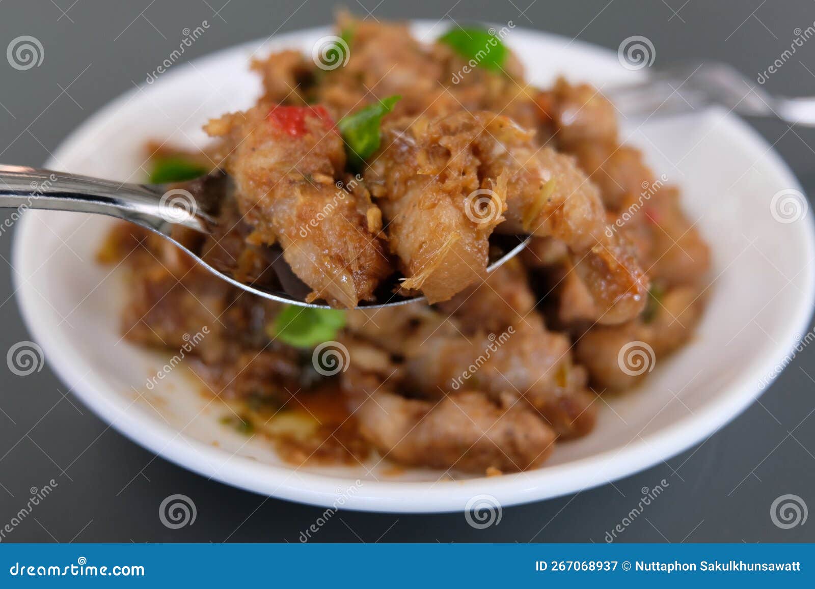 Stir-fried Pork with Shrimp Paste Moo Pad Kapi Thai Food Spicy Dish ...