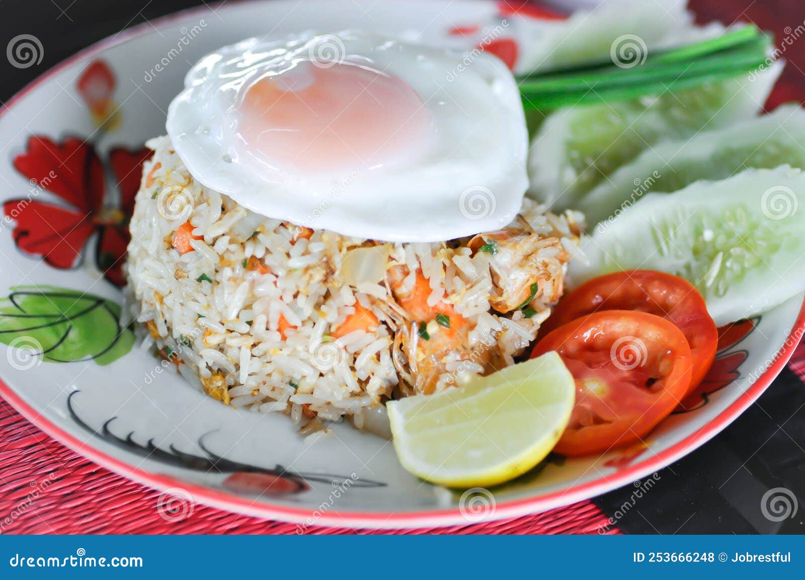 Stir Fried Rice or Fried Rice with Egg Stock Photo - Image of stir ...