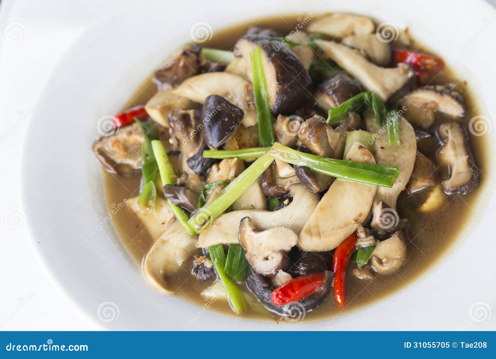 Stir Fried Shiitake Mushroom Stock Image - Image of pepper, chinese ...