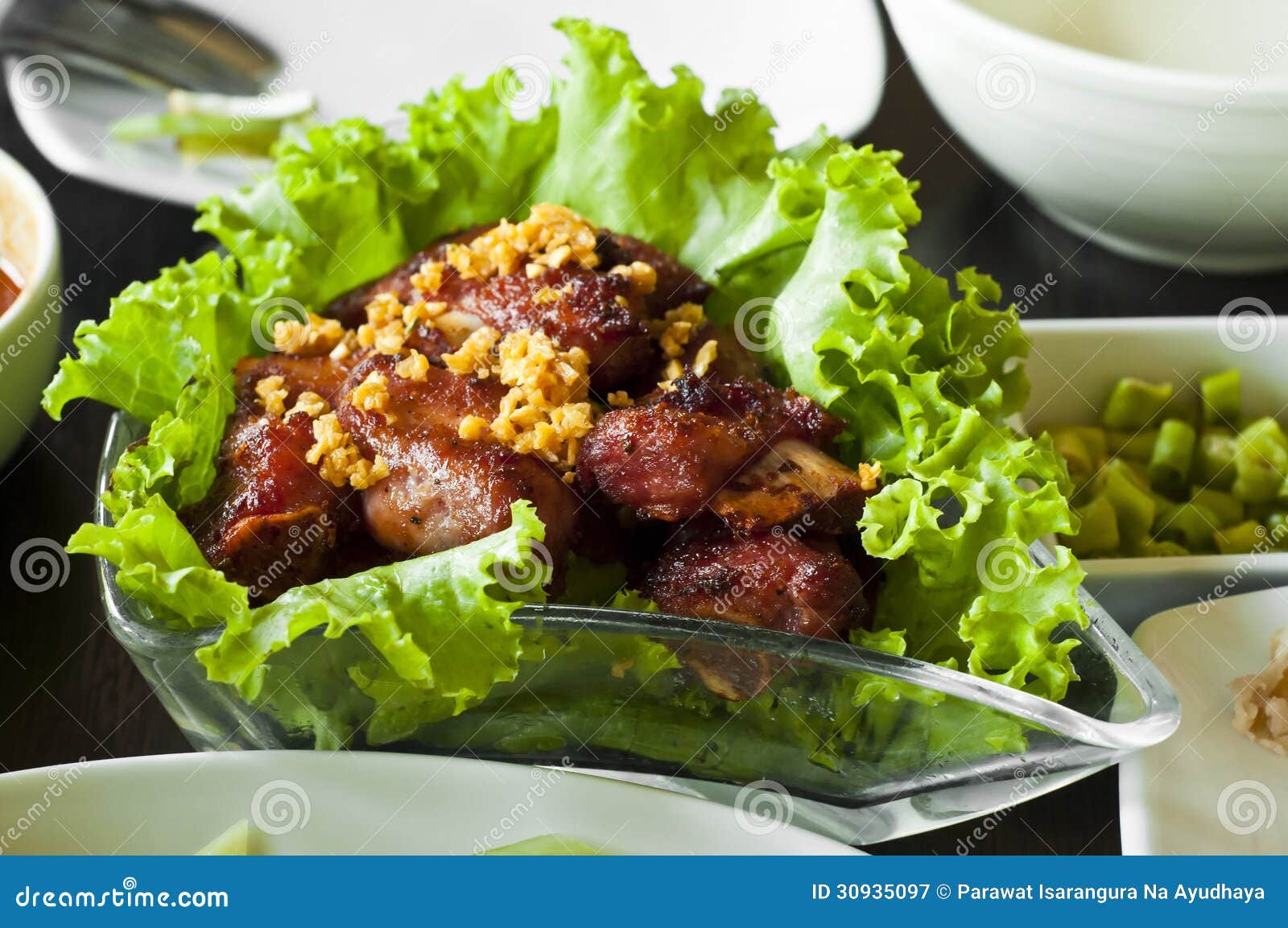 Stir fried sour pork ribs. stock image. Image of cuisine - 30935097