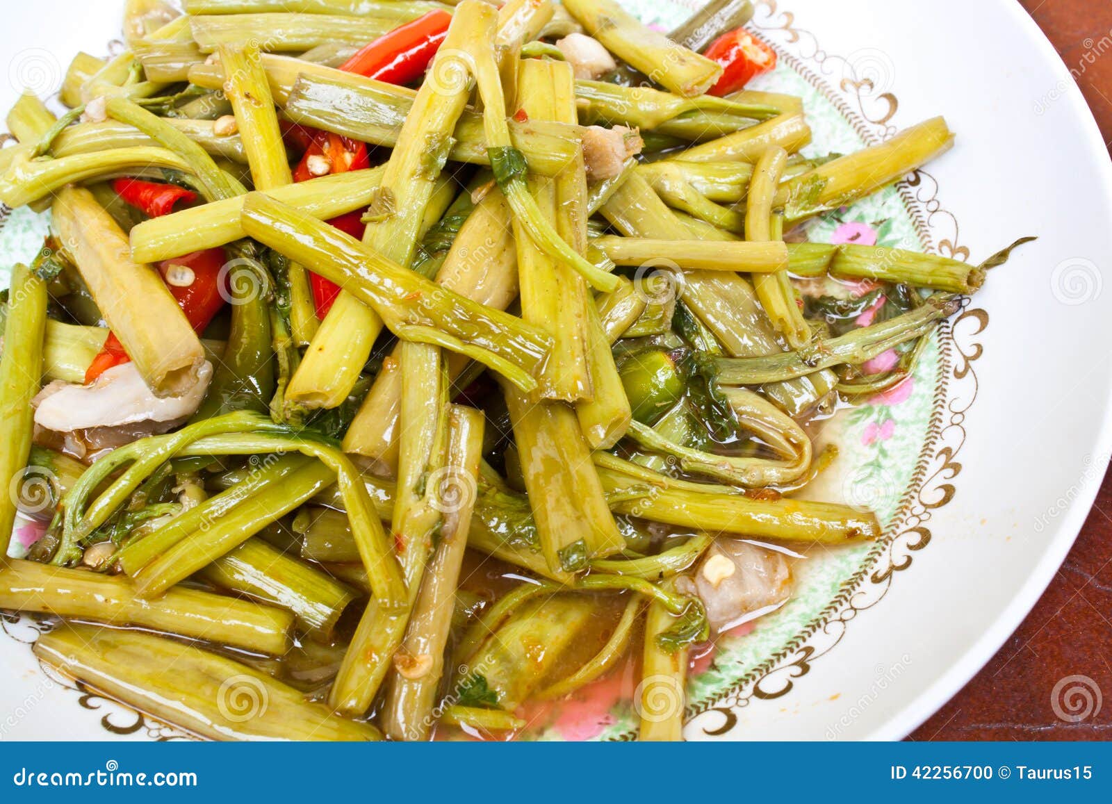 Stir Fried Swamp Cabbage stock photo. Image of food, health - 42256700
