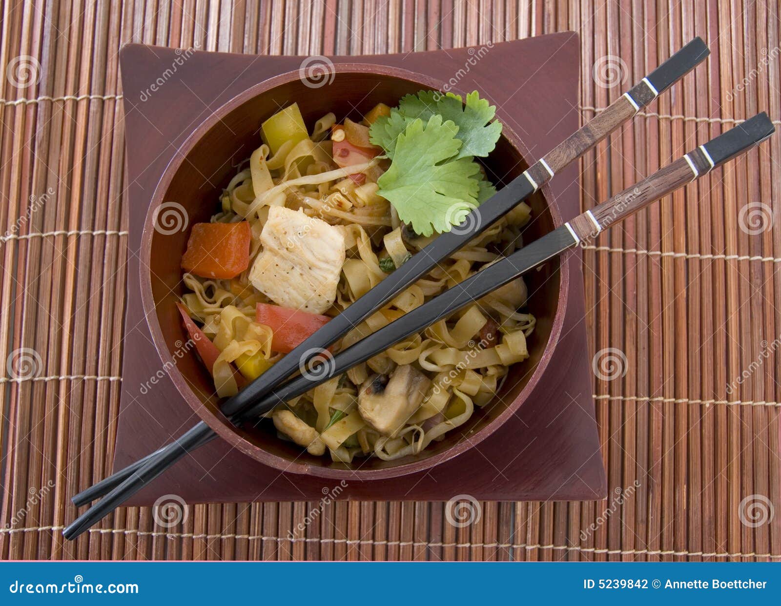 Stir Fry and Chopsticks stock photo. Image of coriander - 5239842