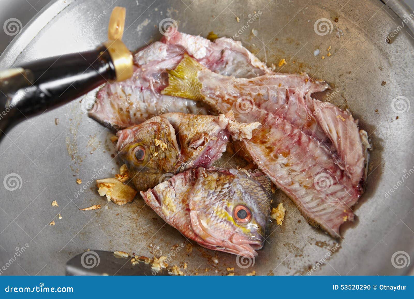 Stir fry fish stock photo. Image of sauce, kitchen, stir - 53520290