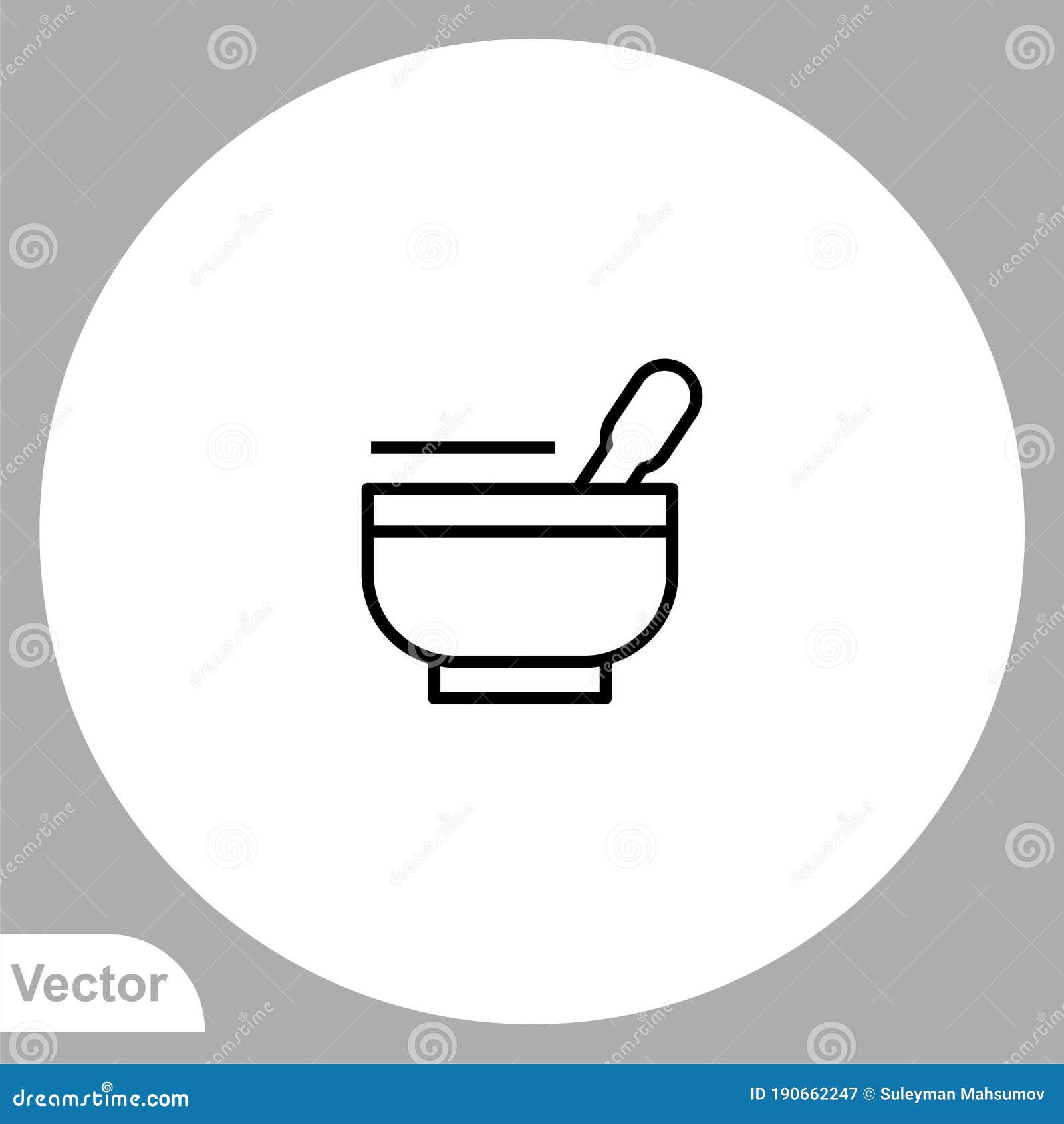 Stir Vector Icon Sign Symbol Stock Vector - Illustration of menu, chef ...