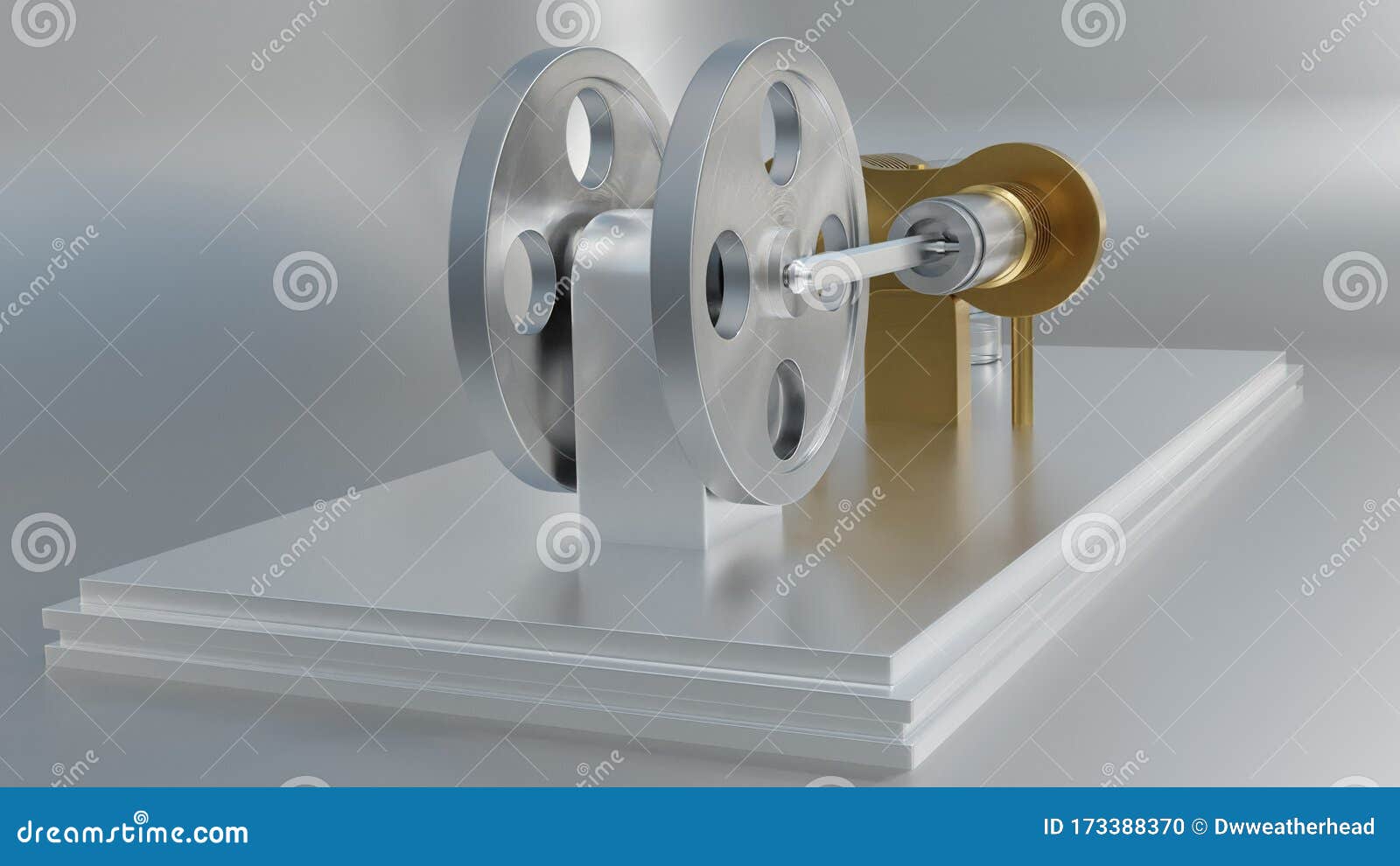 Stirling Engine Generator And Solar Panel Diagram. Vector. Device That ...